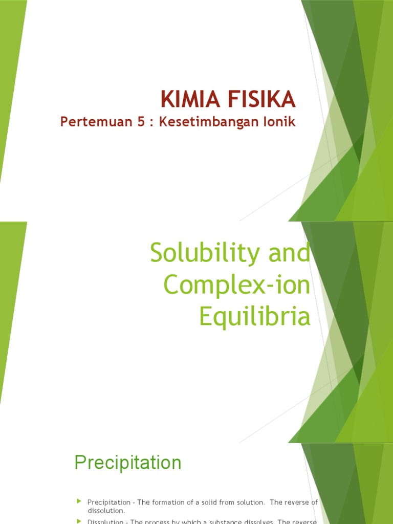 2021 Kimia Dasar Pertemuan 5 | PDF | Solubility | Coordination Complex