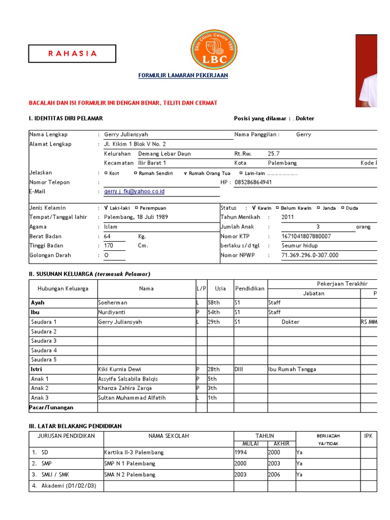 Form UMUM 1 | PDF