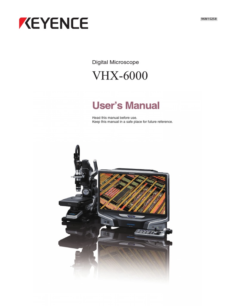 Keyence vhx-6000 Manual | PDF | Camera | Stereoscopy