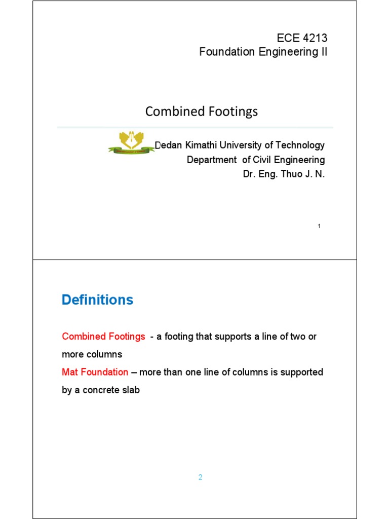 Combined Footing Design Techniques | PDF | Column | Applied And ...