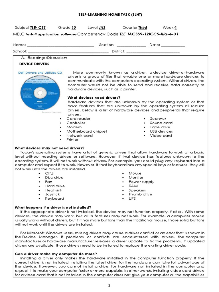 Competency Code Tle - Iacss9-12Iccs-Iiia-E-31: Install Application ...