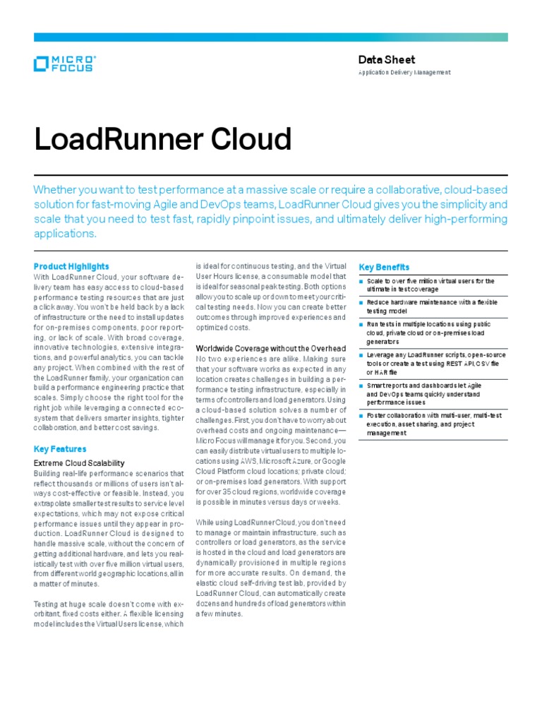 LoadRunner Stormrunner-Cloud-Ds | Download Free PDF | Cloud Computing | Computing