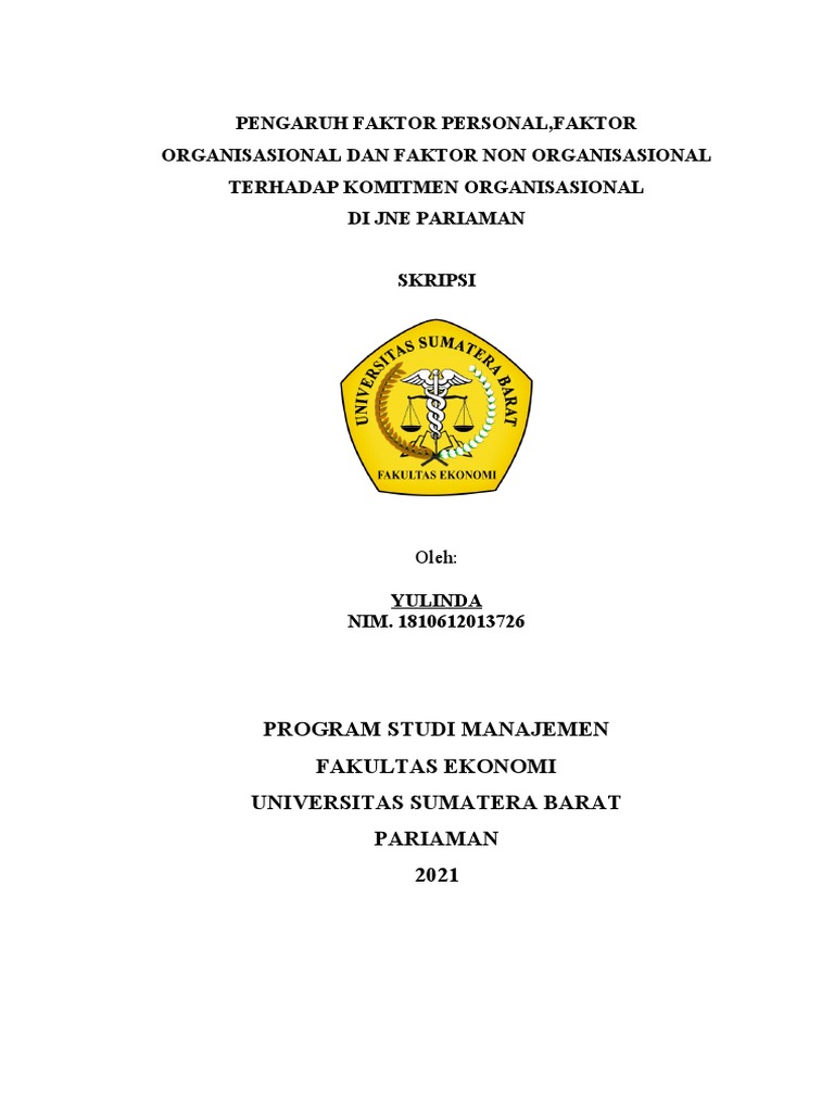 Contoh Cover Fe - Unisbar | PDF
