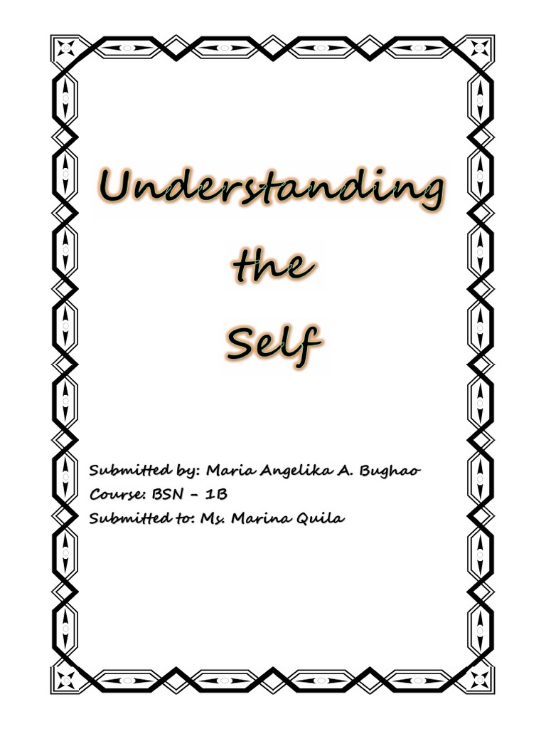 Understanding the Self: Concepts & Activities | PDF