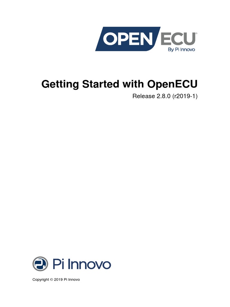 Getting Started With Openecu: Release 2.8.0 (R2019-1) | Download Free ...