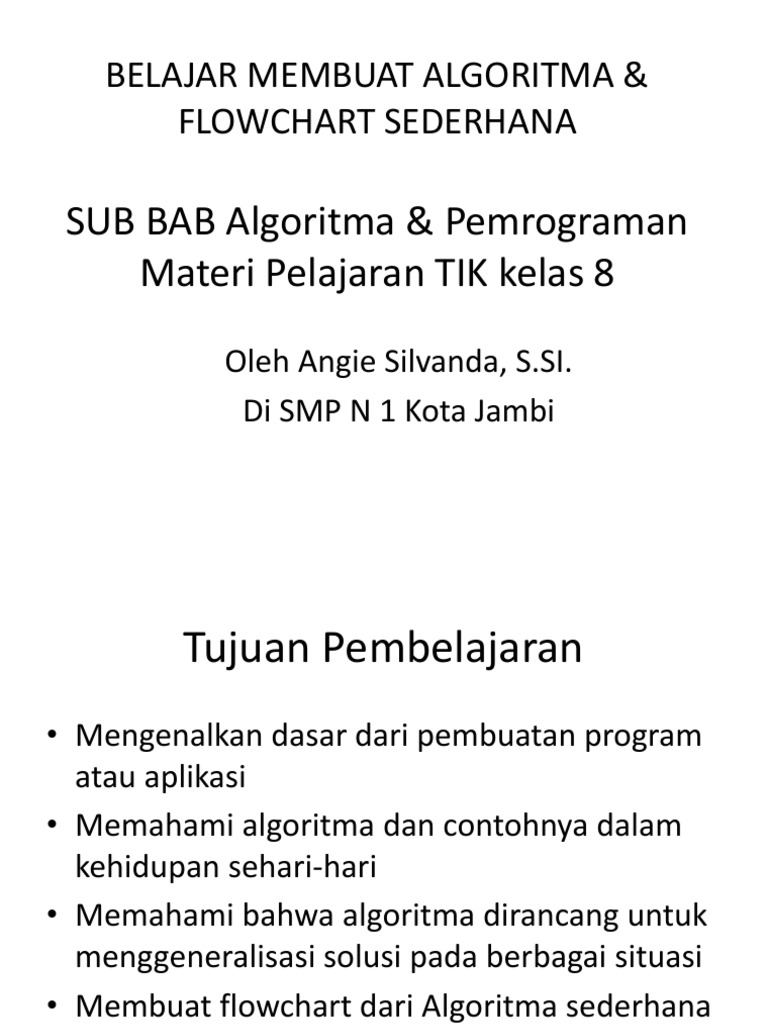Belajar Membuat Algoritma & Flowchart Sederhana-Dikonversi | PDF | Komputer