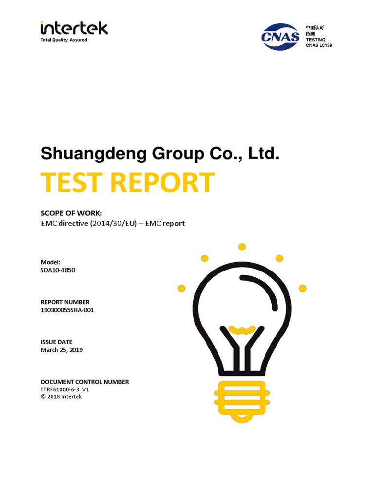 Annex 11. SDA10-4850 EMC CE Test Report (EN61000-6) | PDF ...