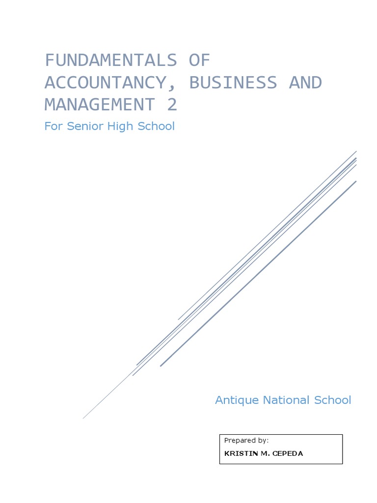 FABM 2 - Lesson1 5 | PDF | Equity (Finance) | Balance Sheet