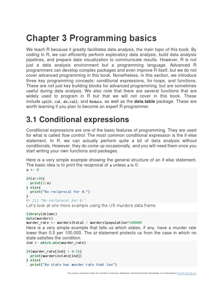 Chapter 3 Programming Basics: 3.1 Conditional Expressions | PDF ...
