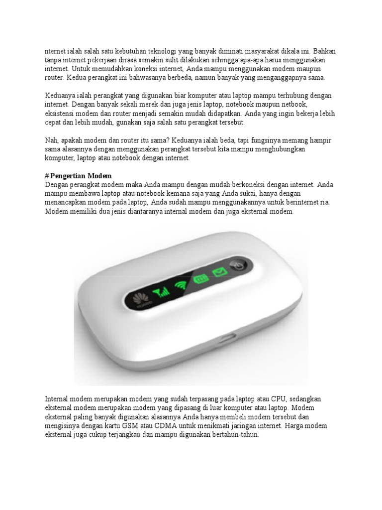 Modem Dan Router | PDF