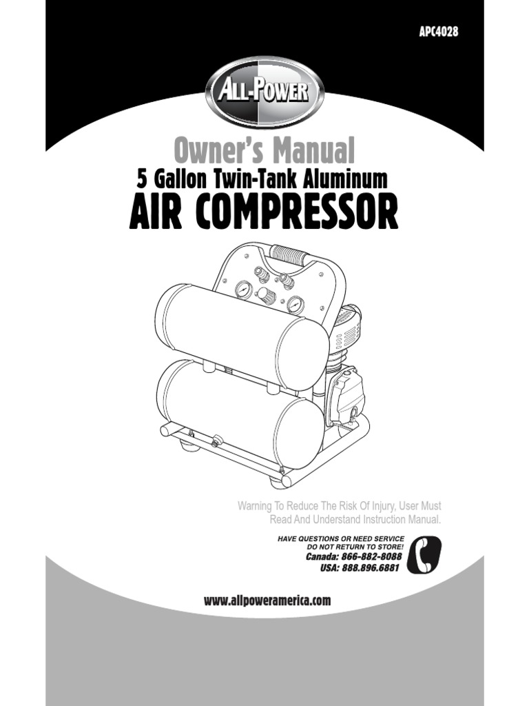 Owner's Manual: Air Compressor | PDF | Ac Power Plugs And Sockets ...