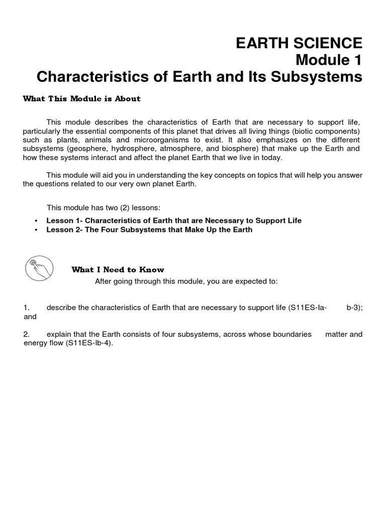 Template - EARTH SCIENCE MODULE 1 Final | PDF | Earth | Atmosphere