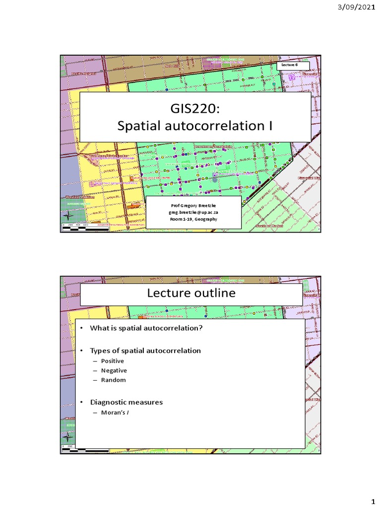 2021 - Lecture 6 - Spatial Autocorrelation I - Slides | PDF | Spatial ...