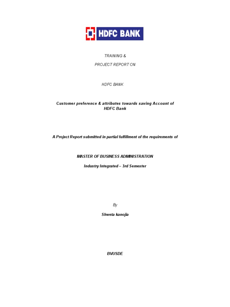 HDFC Bank Project | PDF | Technical Analysis | Banks