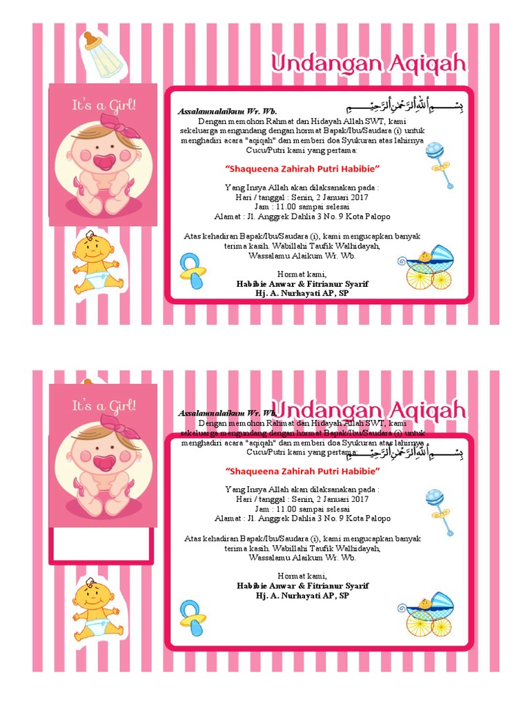 Kayy Undangan Aqiqah | PDF