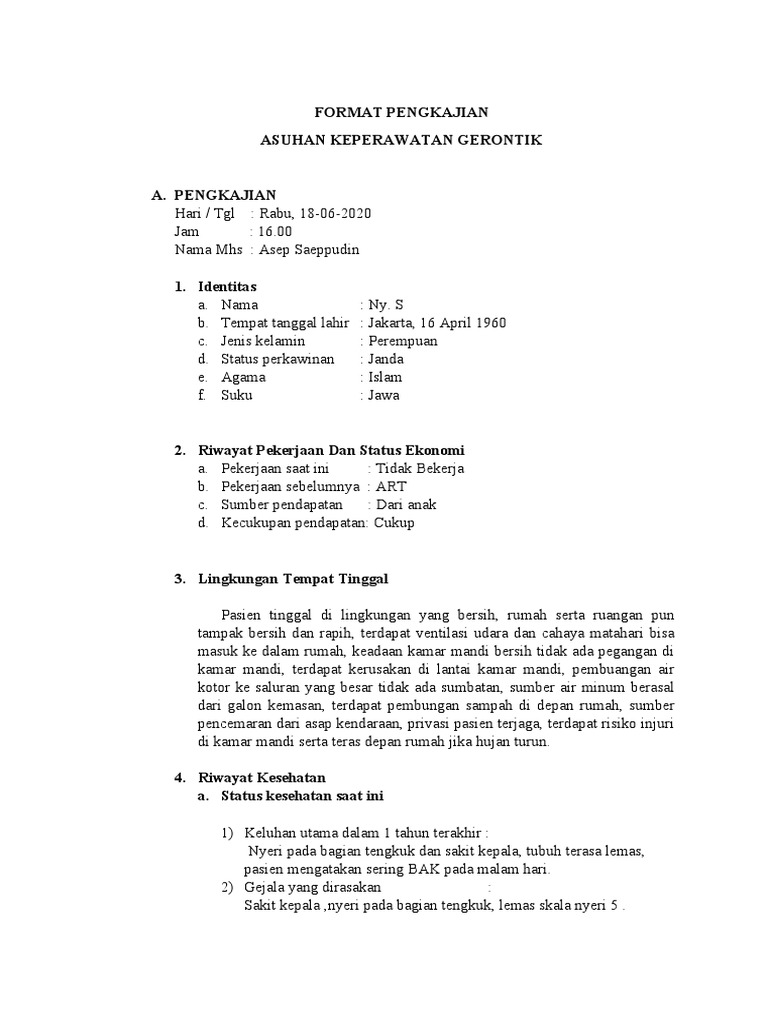 Format Pengkajian Hipertensi | PDF | Kesehatan Holistik