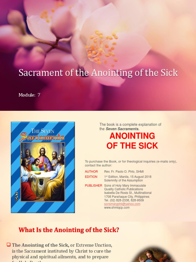 Sacrament of The Anointing of The Sick | PDF | Sacraments | Systematic ...