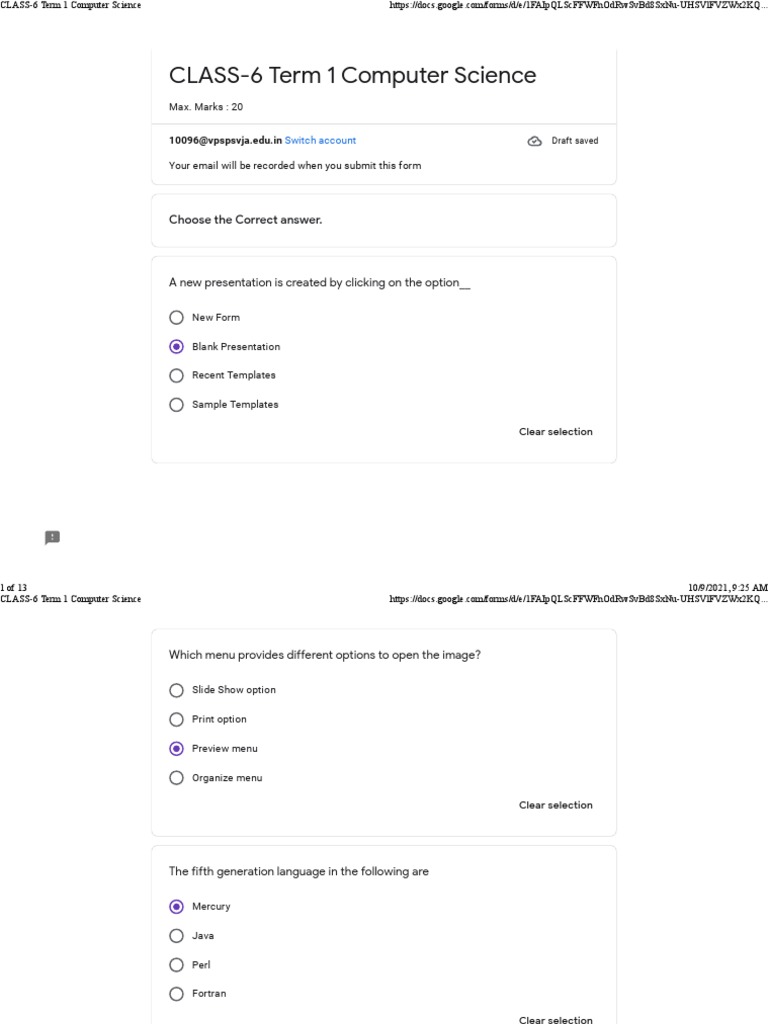 CLASS-6 Term 1 Computer Science | PDF | Computing | Computer Architecture