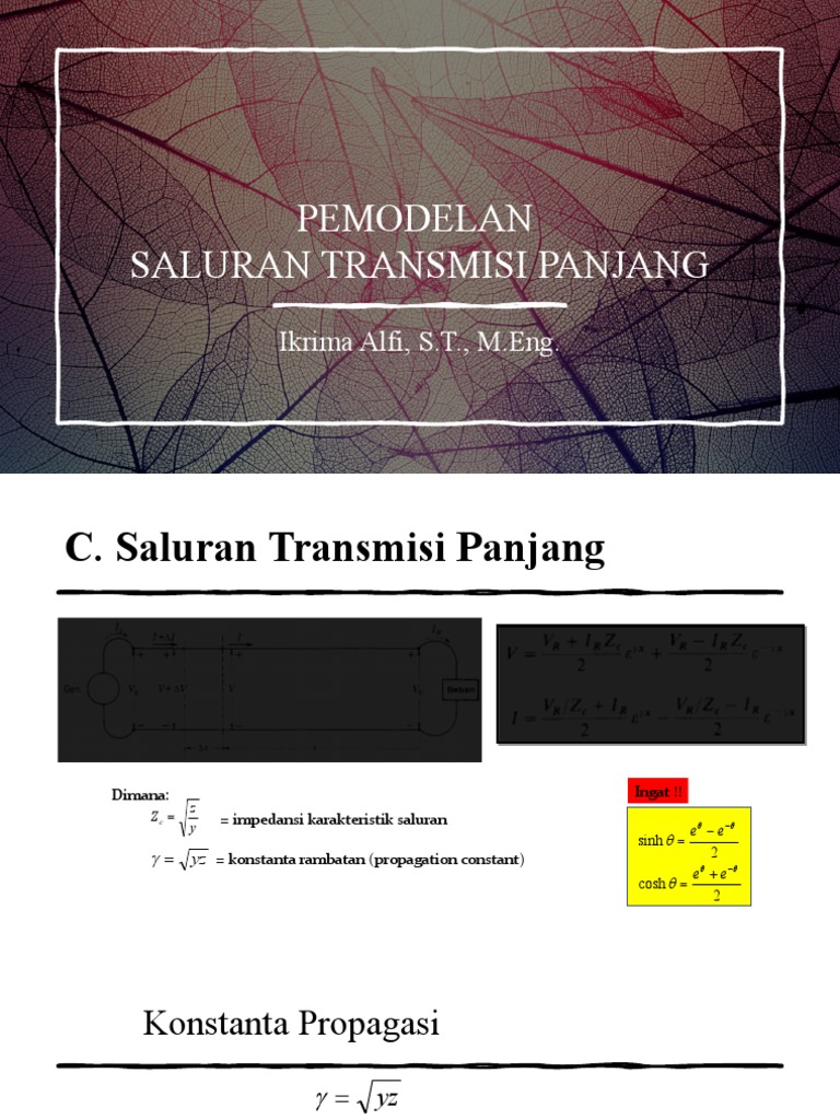 Pemodelan Saluran Transmisi Panjang | PDF