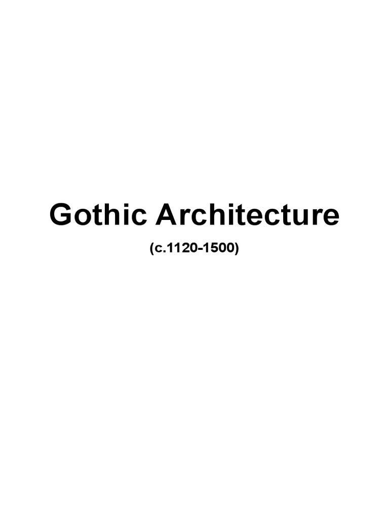 Gothic Architecture | PDF | Gothic Architecture | Vault (Architecture)