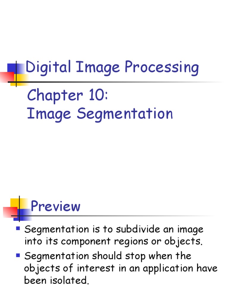 Image Segmentation Digital Image Processing | PDF | Image Segmentation ...