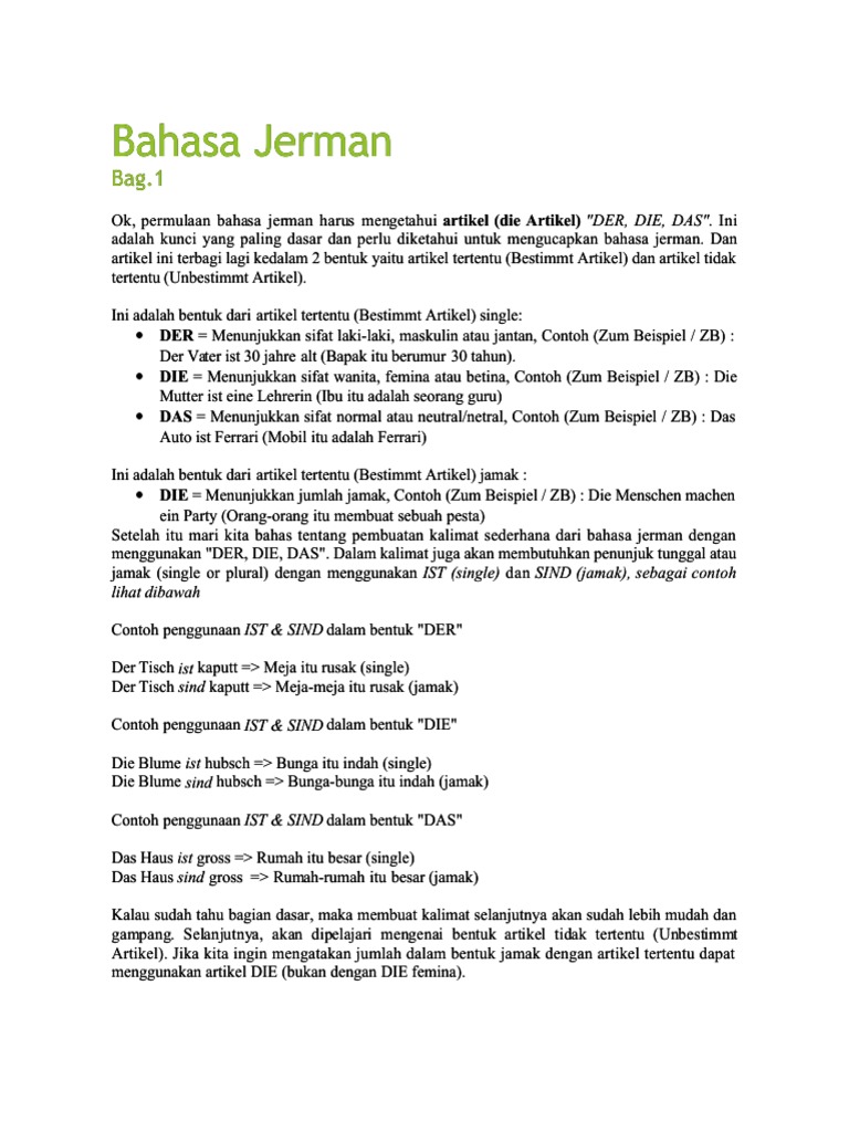 (Print) Belajar Bahasa Jerman | PDF