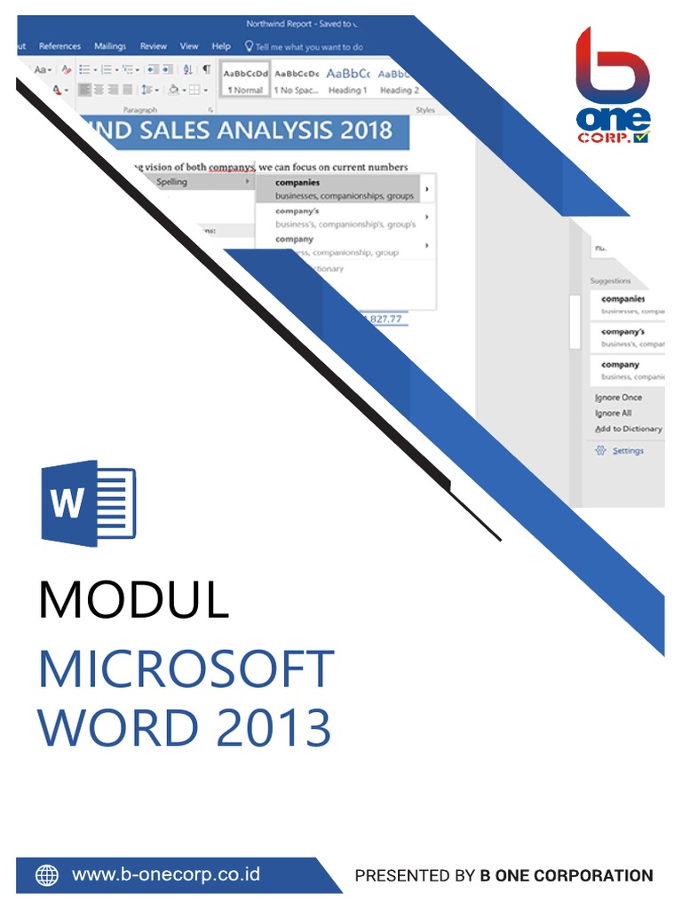 Modul MOS Word 2013 - B One Corporation | PDF