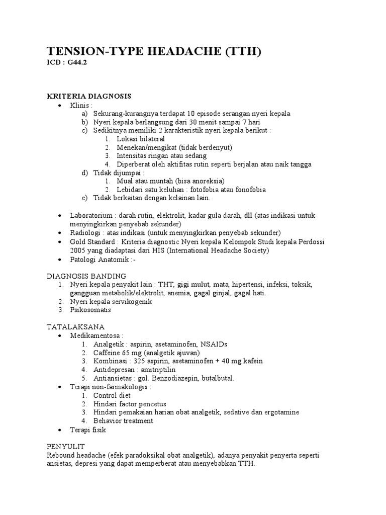 TENSION Type Headache | PDF