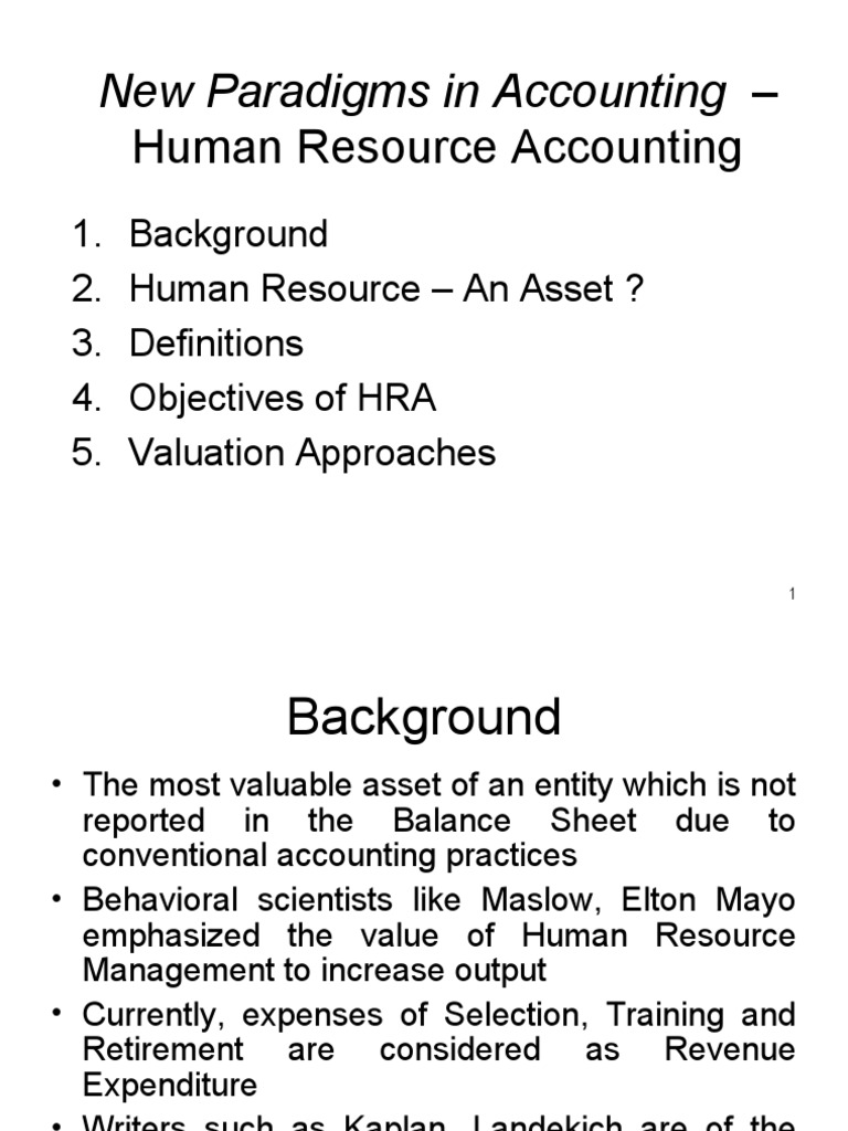 Human Resource Accounting Guide | PDF | Valuation (Finance) | Human ...