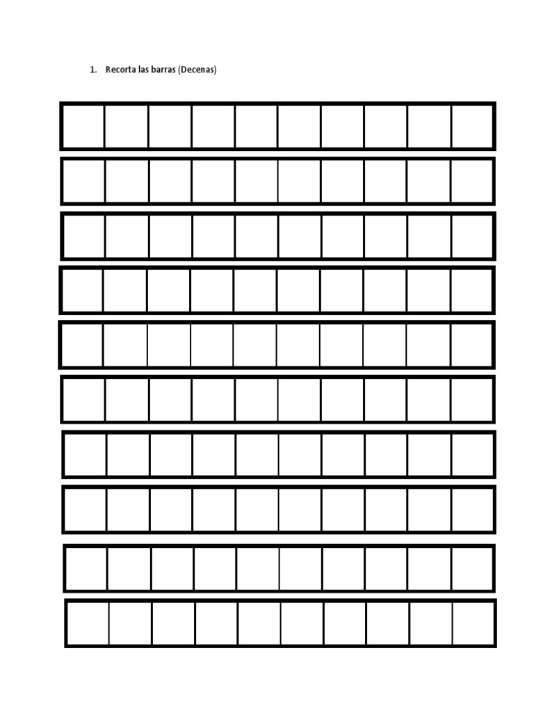 Barras y Bloques Multibase para Imprimir | PDF | Métodos y materiales ...