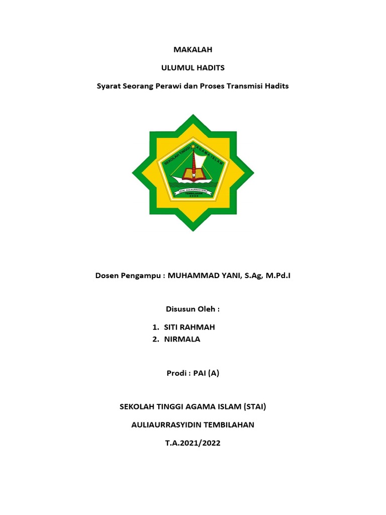 Cover Makalah | PDF | Sains & Matematika | Agama & Spiritualitas