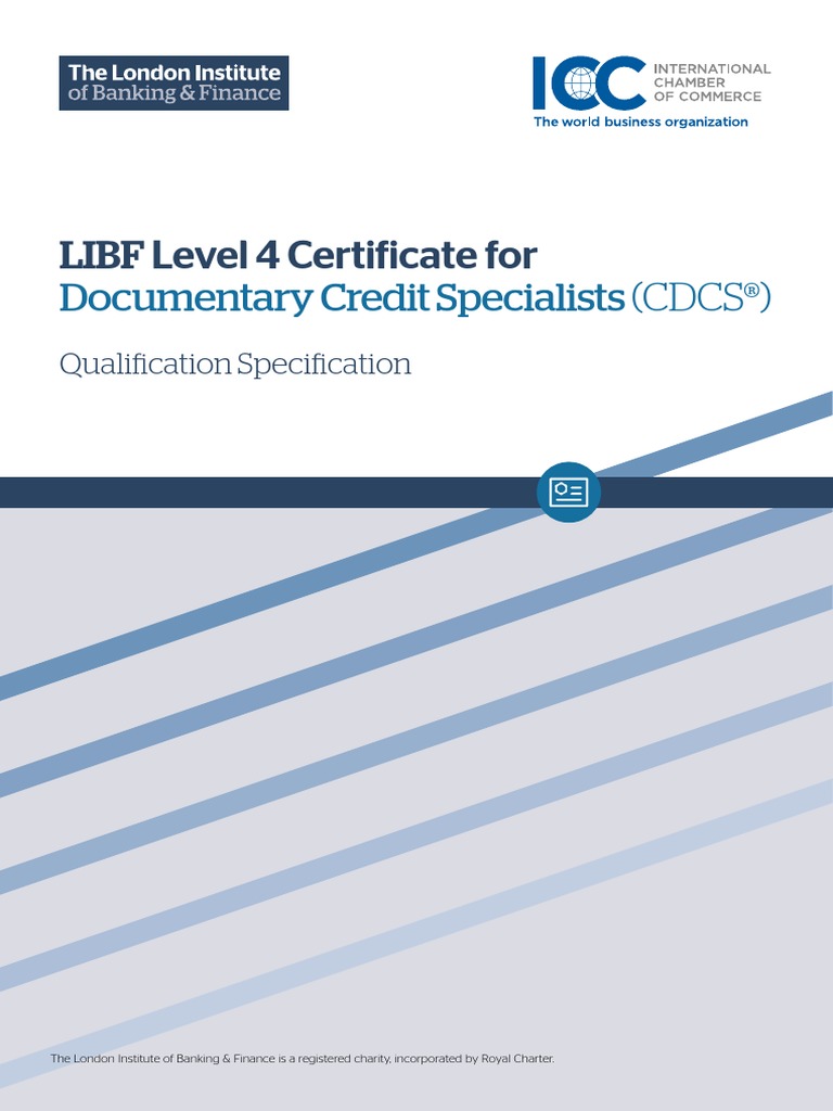 LIBF Level 4 Certificate For: Documentary Credit Specialists (CDCS ...