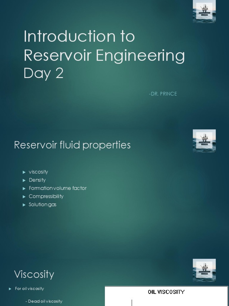 Introduction To Reservoir Engineering: - Dr. Prince | PDF | Petroleum ...