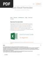 Basic Excel Formulas - List of Important Formulas For Beginners | PDF | Microsoft Excel ...