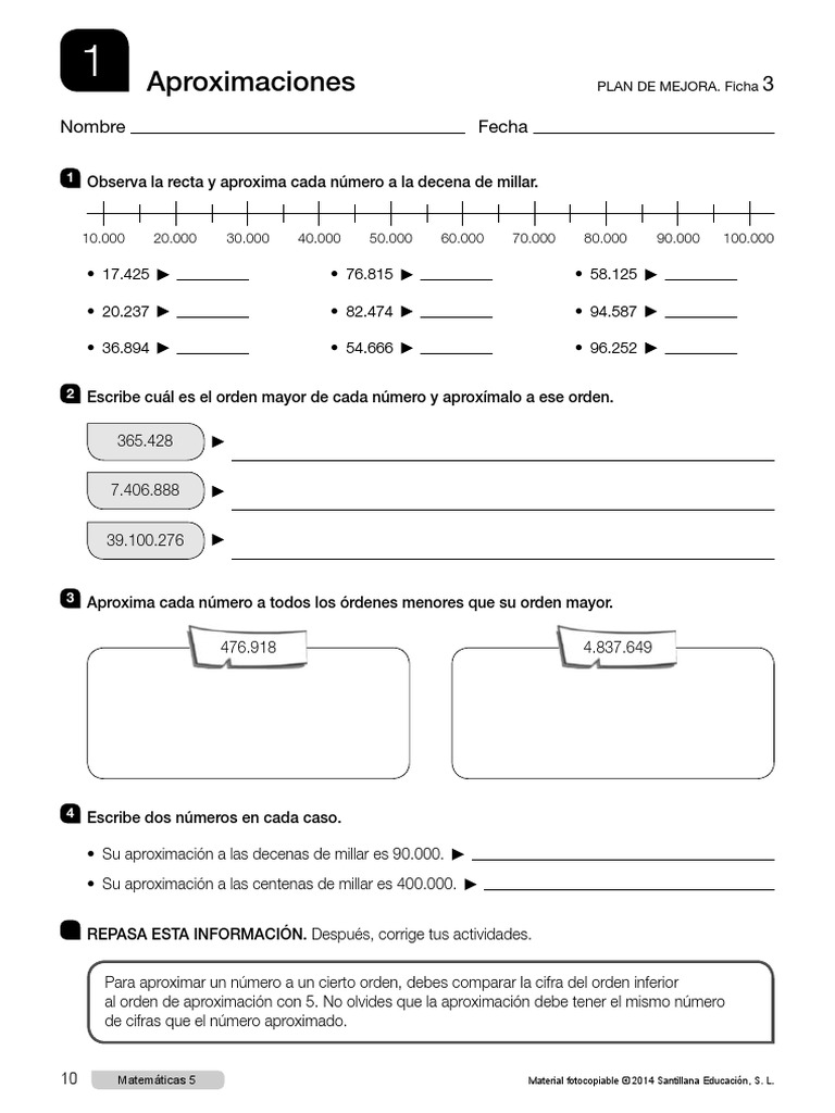 Ficha Aproximar | PDF