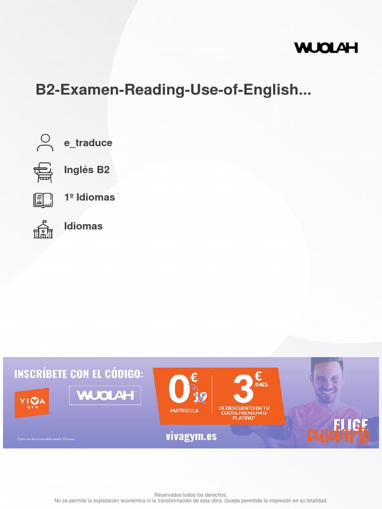 B2 Reading 1 | PDF