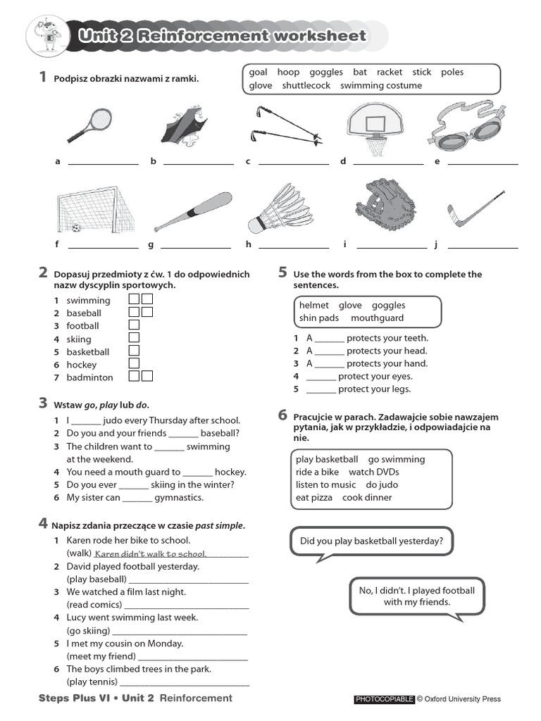Unit 2 Reinforcement Worksheet: Karen Didn't Walk To School | Download ...