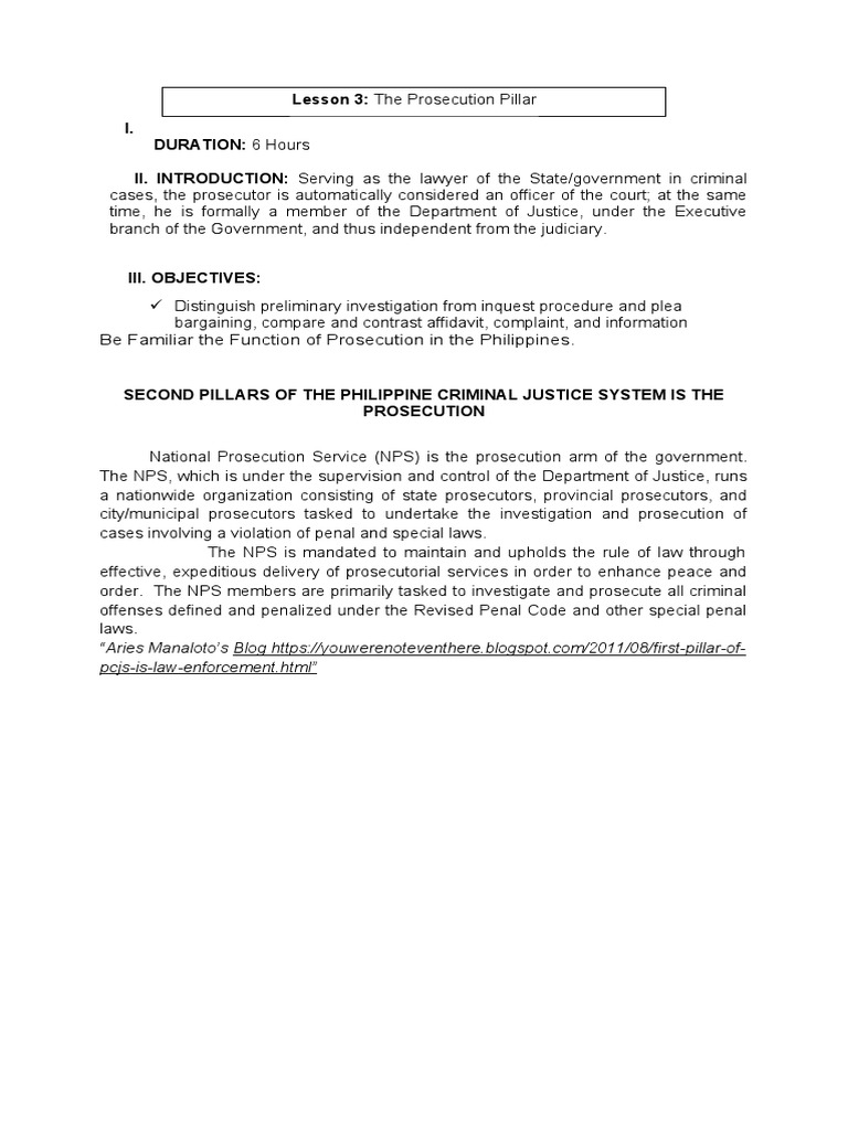 I. DURATION: 6 Hours II. INTRODUCTION: Serving As The Lawyer of The ...