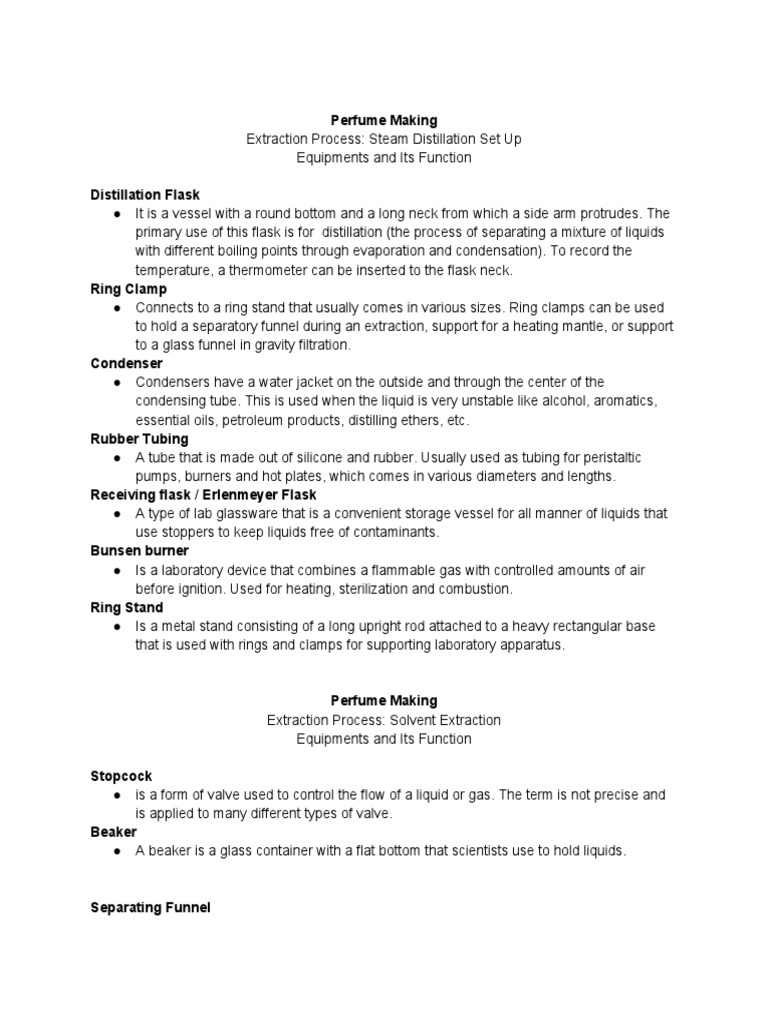 An Overview of Perfume Extraction Methods: Steam Distillation, Solvent ...