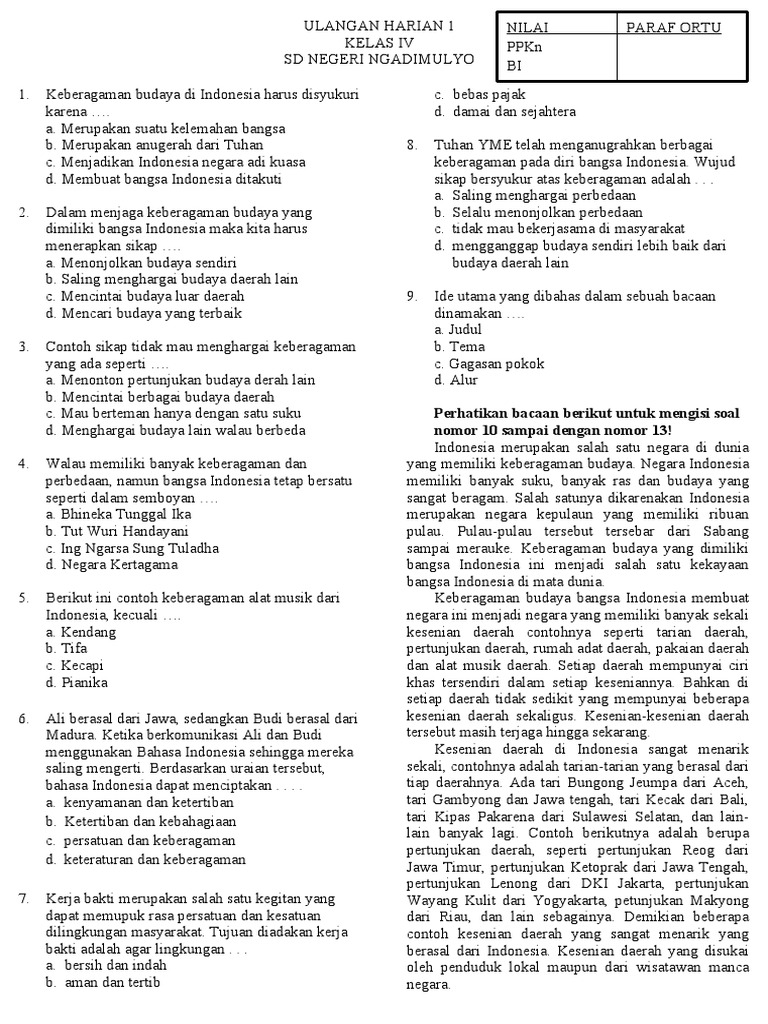 Keberagaman Budaya Indonesia dalam PPKn | PDF