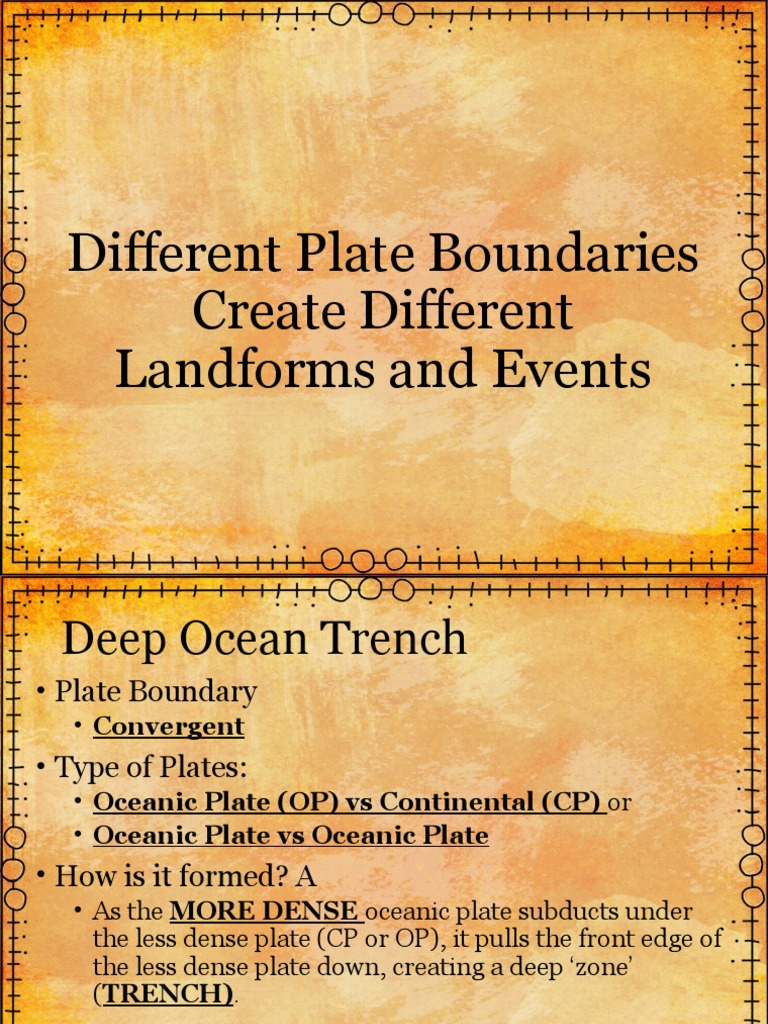 Plate Boundary and Landforms | Download Free PDF | Plate Tectonics ...