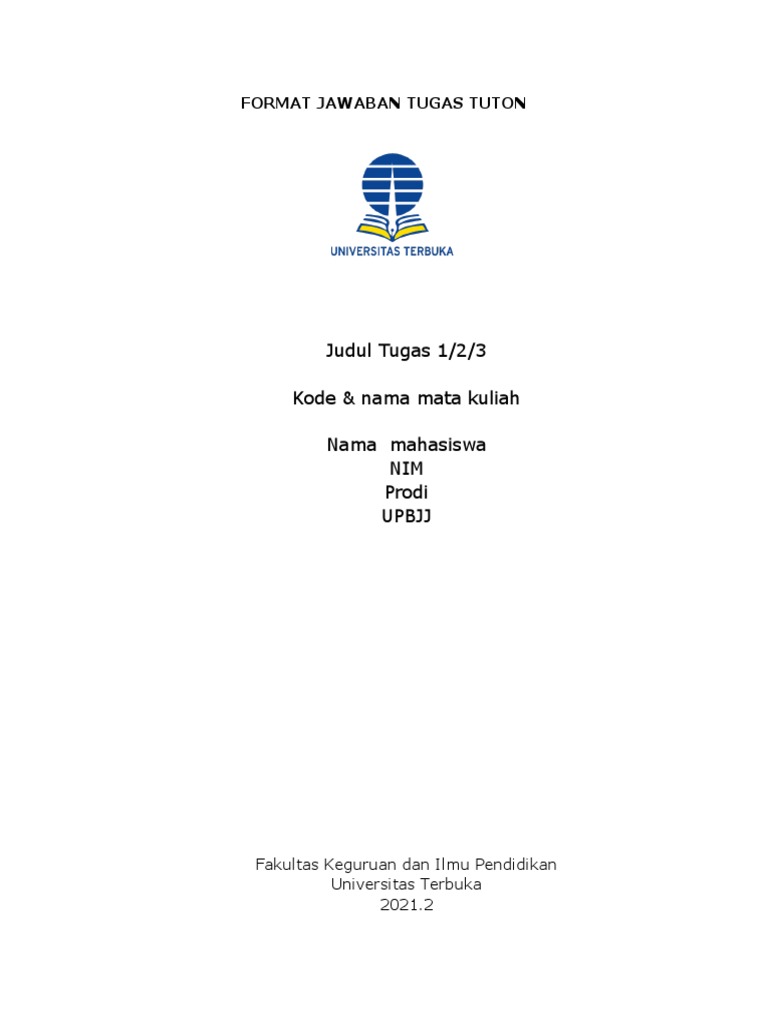 Format Jawaban Tugas | PDF