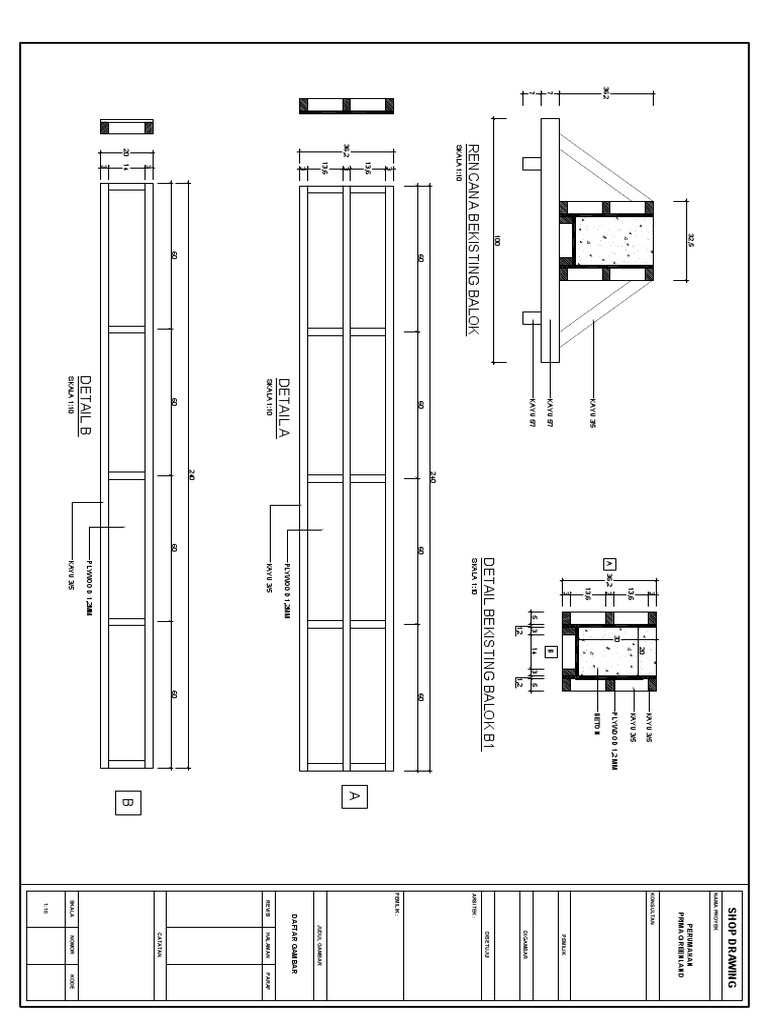 Bekisting Balok | PDF