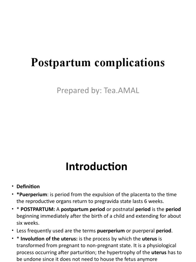 Postpartum Complication | PDF | Postpartum Period | Postpartum Depression