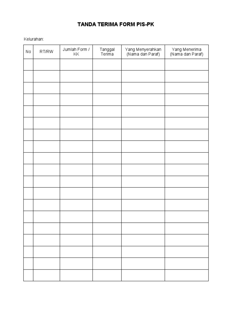 Format Tanda Terima | PDF