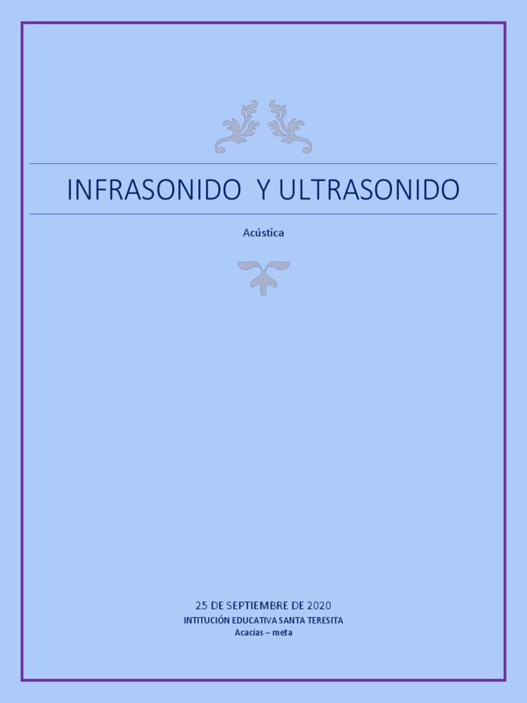 Ultrasonido e Infrasonido | PDF | Ultrasonido | Sonido
