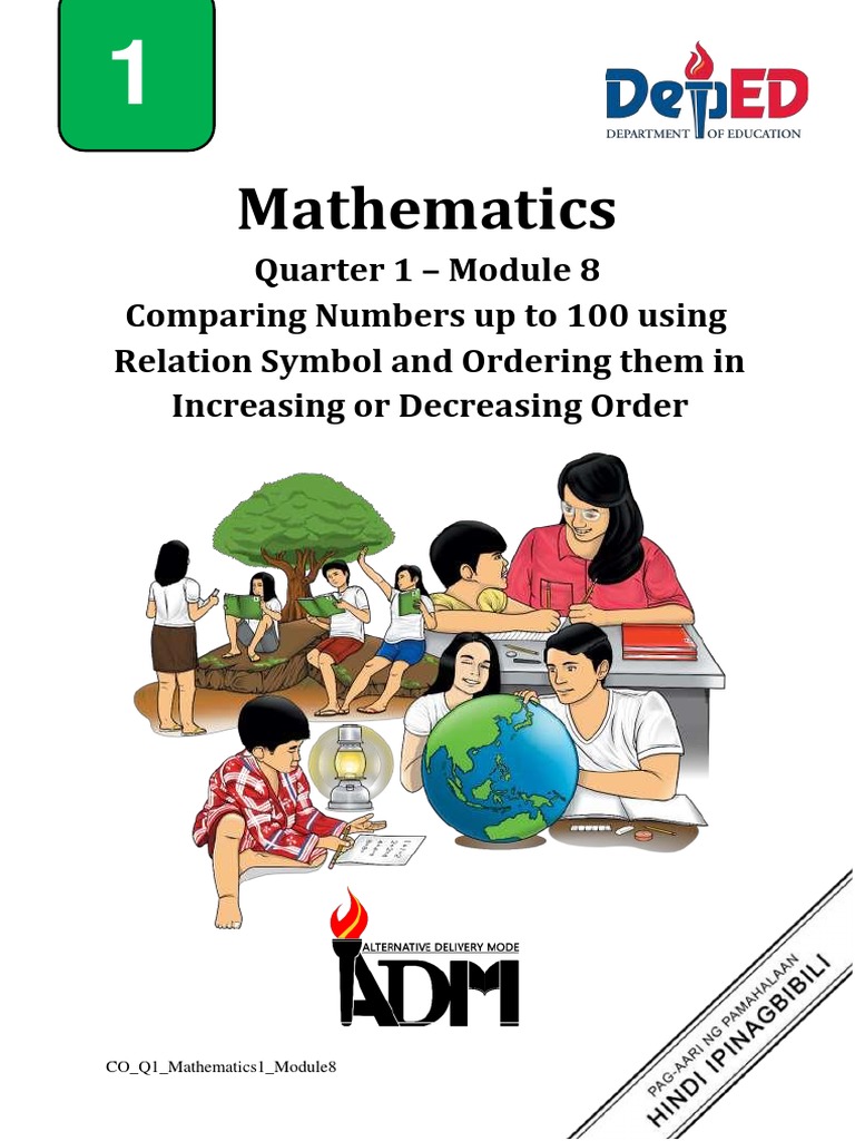 Math1 - Q1 - Wk7M8 - Comparing Numbers Up To 100 Using Relation Symbol and Ordering Them in ...