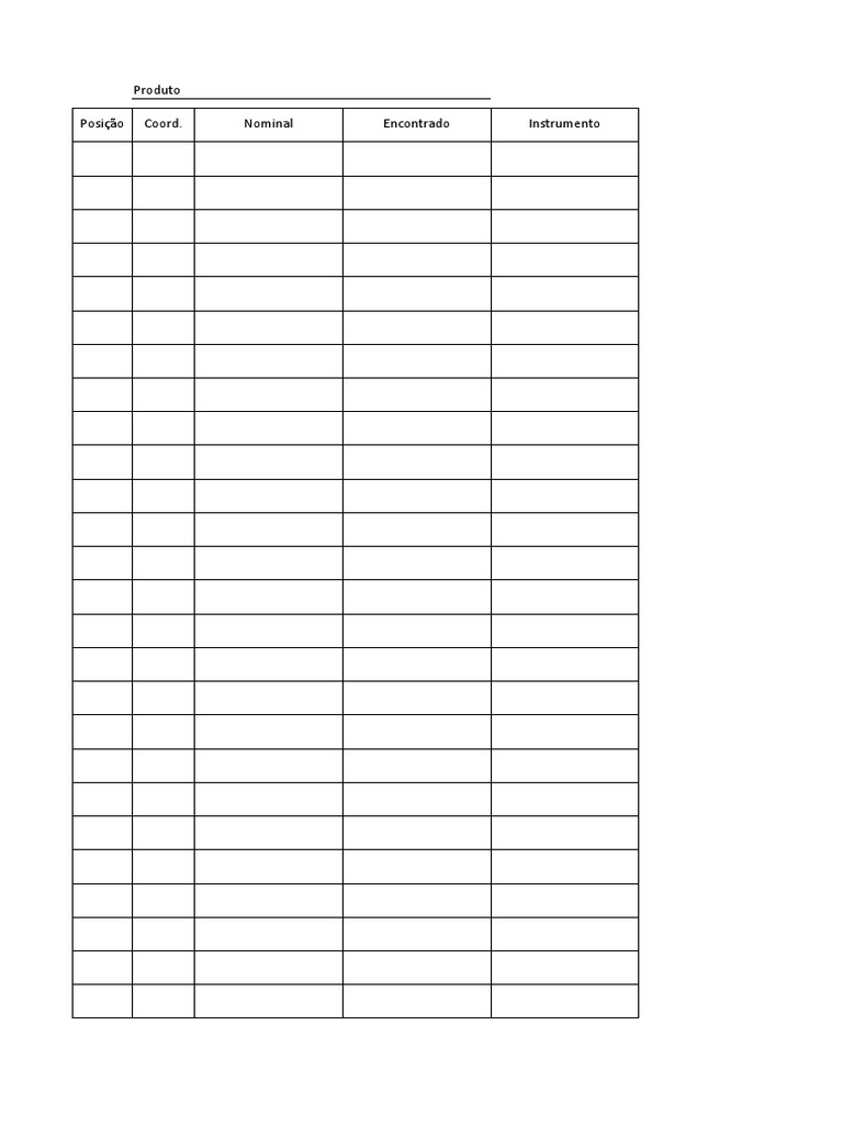 Relatório Dimensional em Branco | PDF