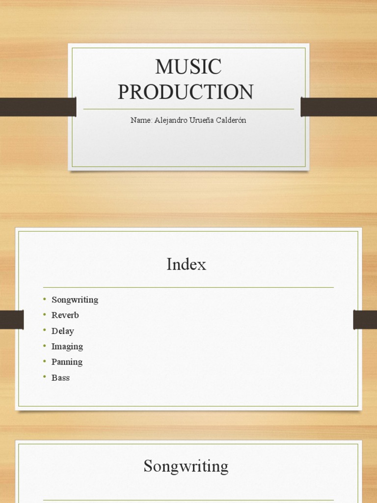 Music Production | PDF | Songwriter | Sound