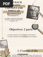 Rorschach Structural Summary | PDF